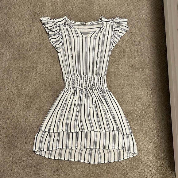 ILLA ILLA | Dresses | Illa Illa Cinched Waist Striped Dress S | Poshmark